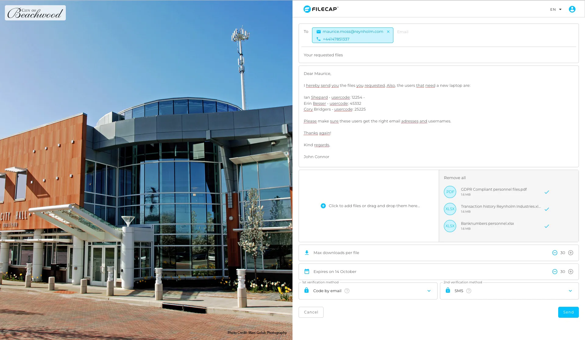 Eén totaalpakket voor het versturen van grote bestanden | FileCap